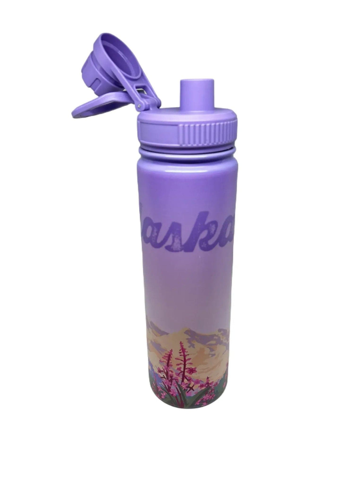 Alaska Fireweed Mountain, Water Bottle — Polar Bear Gifts