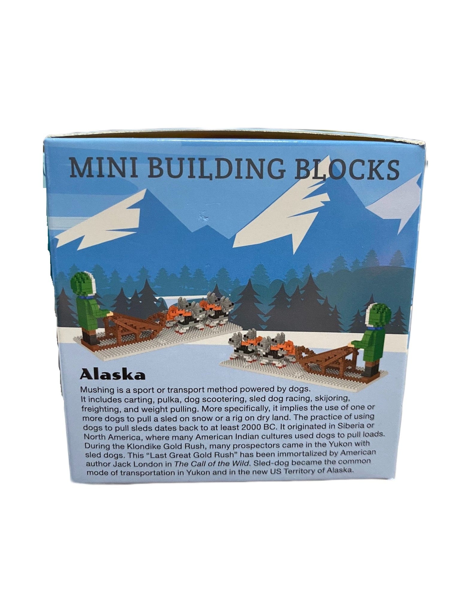 Alaska Musher and Sled Team, Mini Building Blocks — Polar Bear Gifts