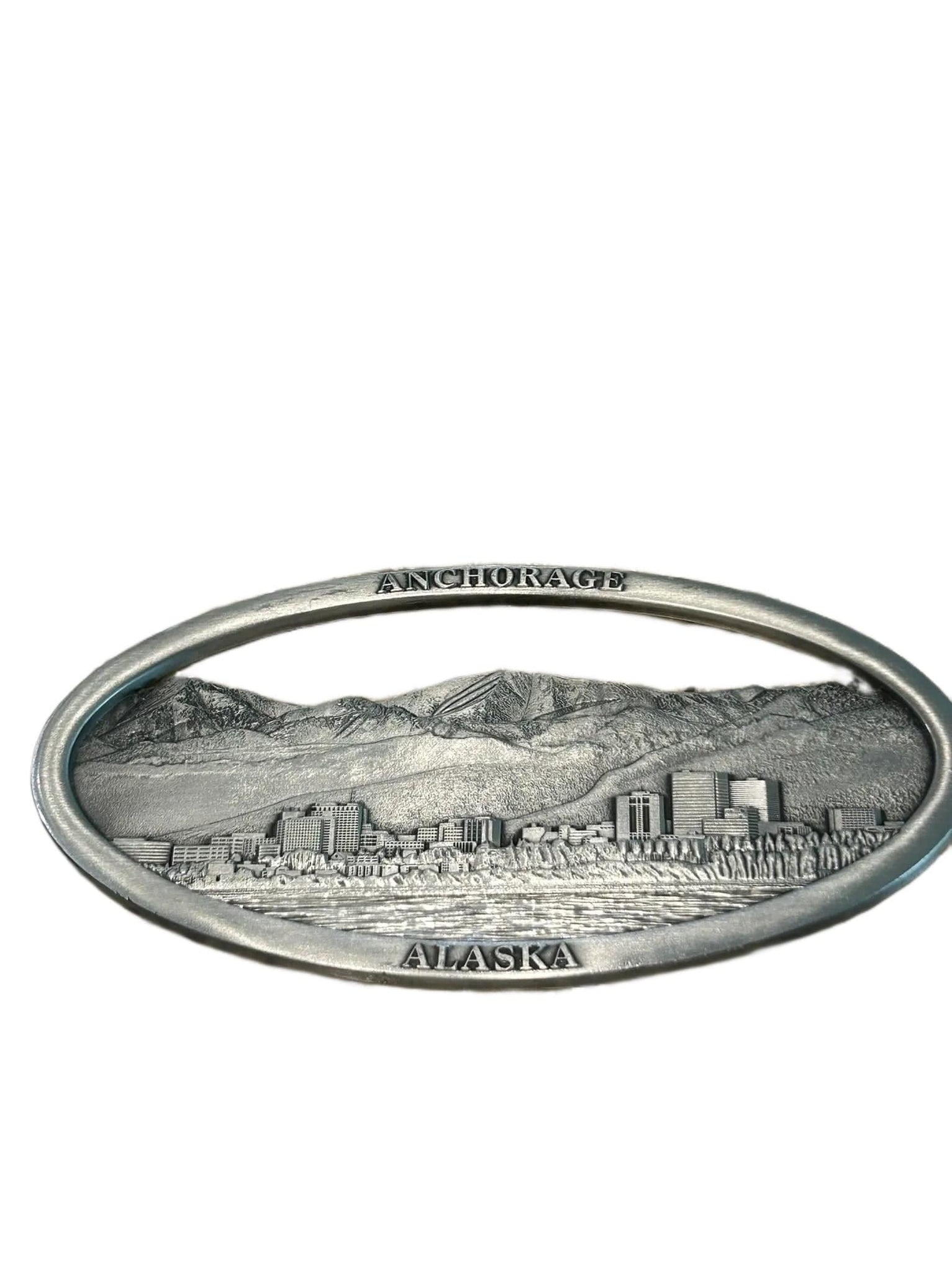 Anchorage Alaska Skyline, Magnet — Polar Bear Gifts