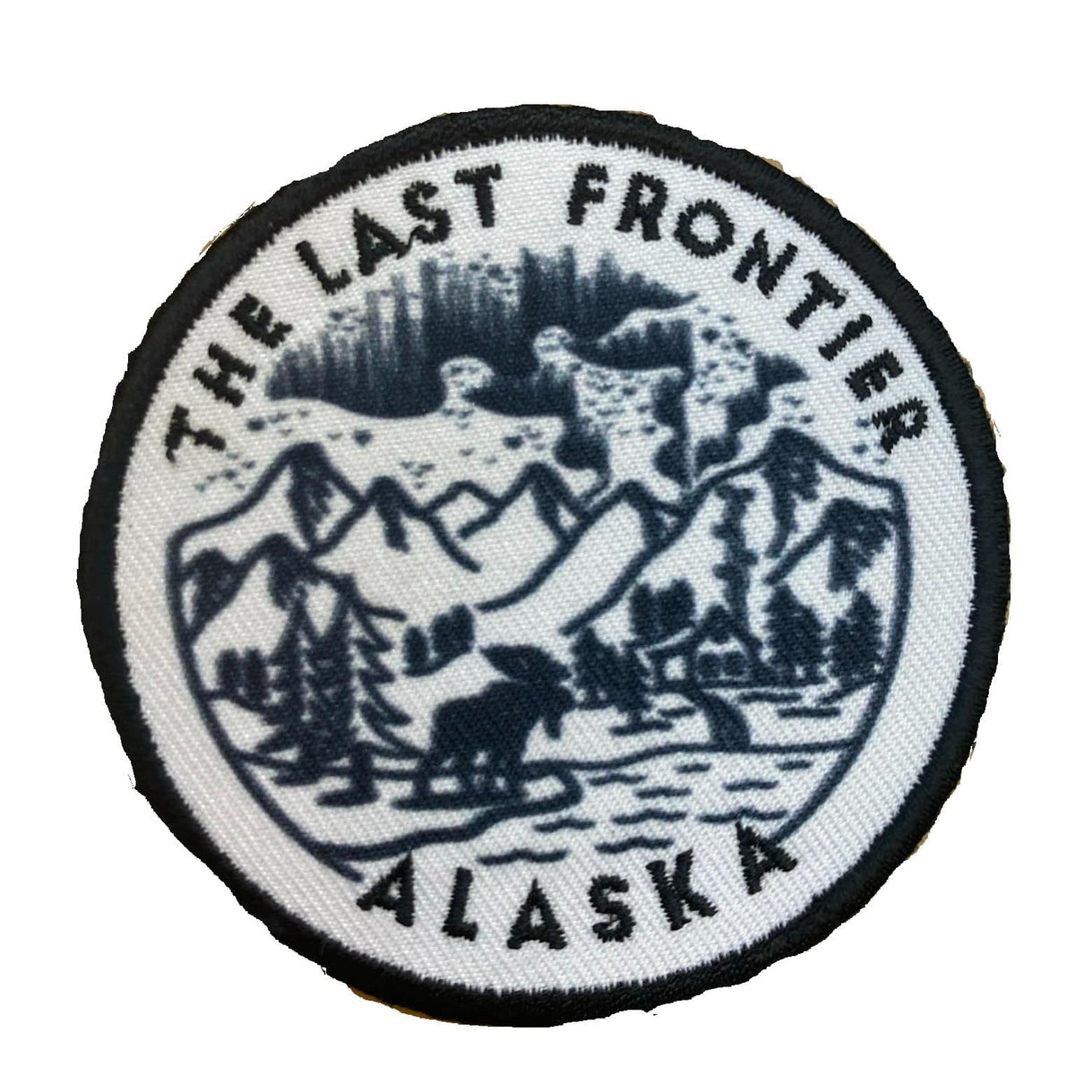 Black and White Last Frontier, Woven Patch — Polar Bear Gifts