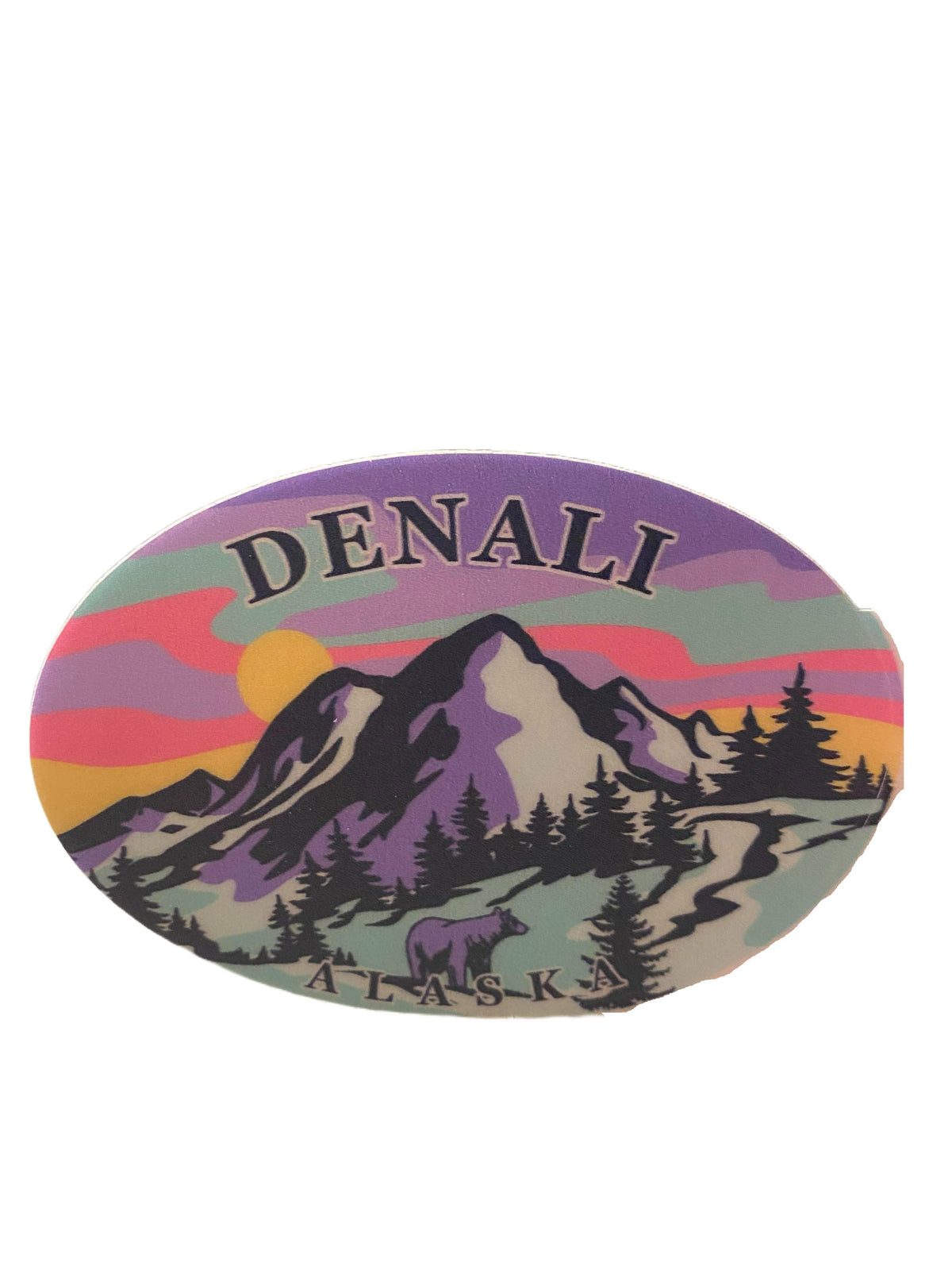 Denali Cool Color Sky, Sticker — Polar Bear Gifts