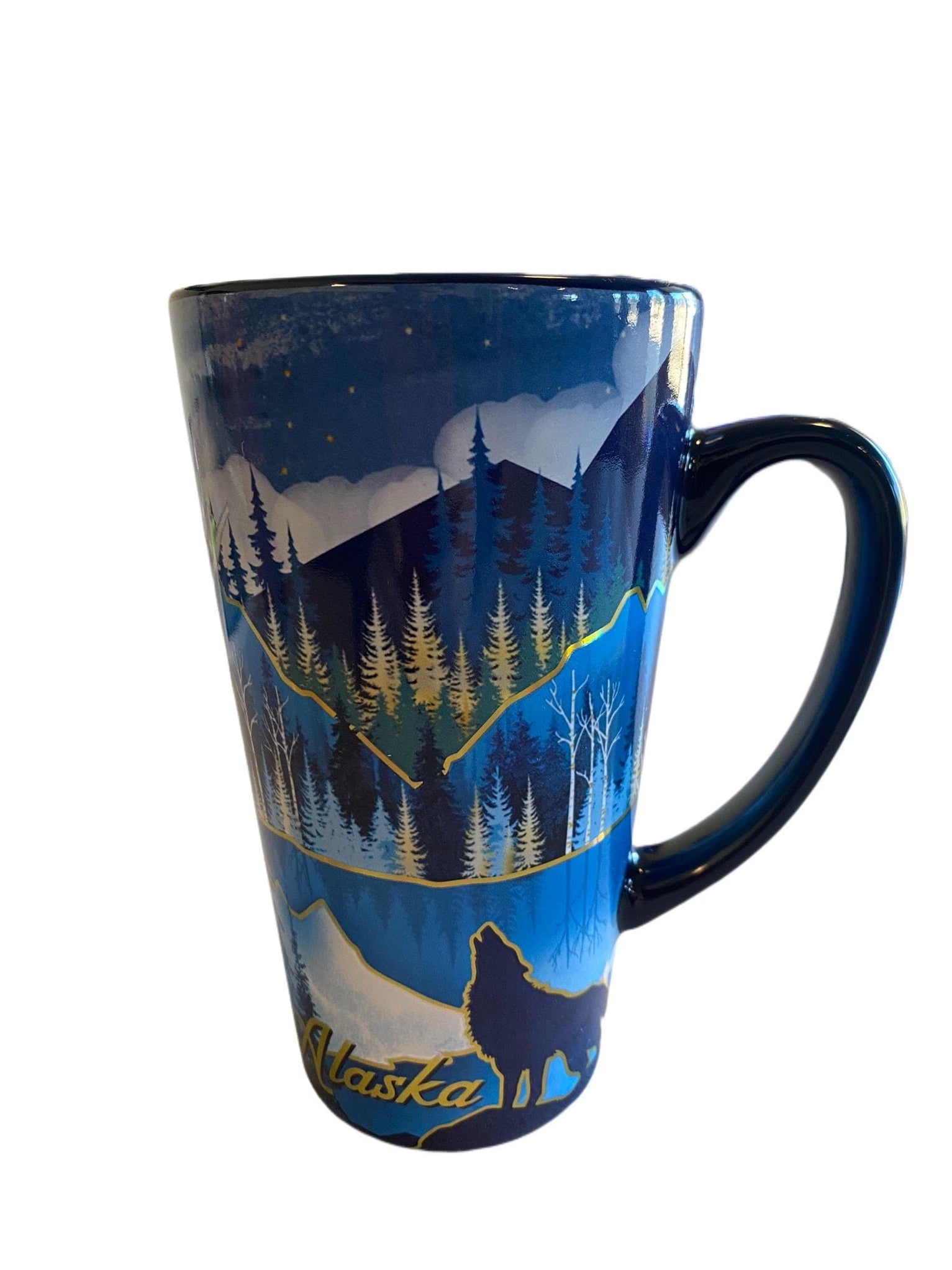 Gold Blue Wolf, Mug — Polar Bear Gifts