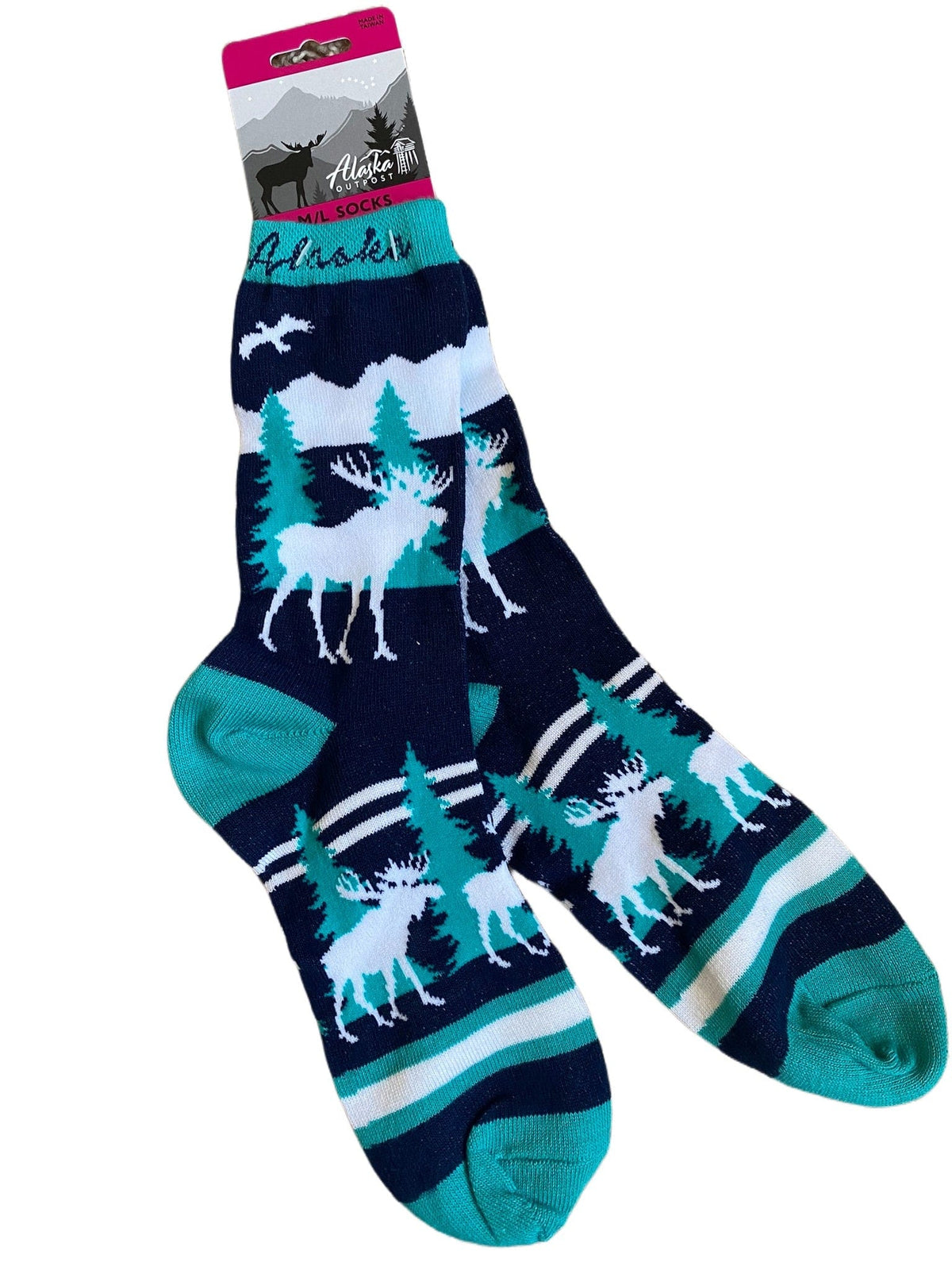 Moose and Trees, Adult Sock — Polar Bear Gifts
