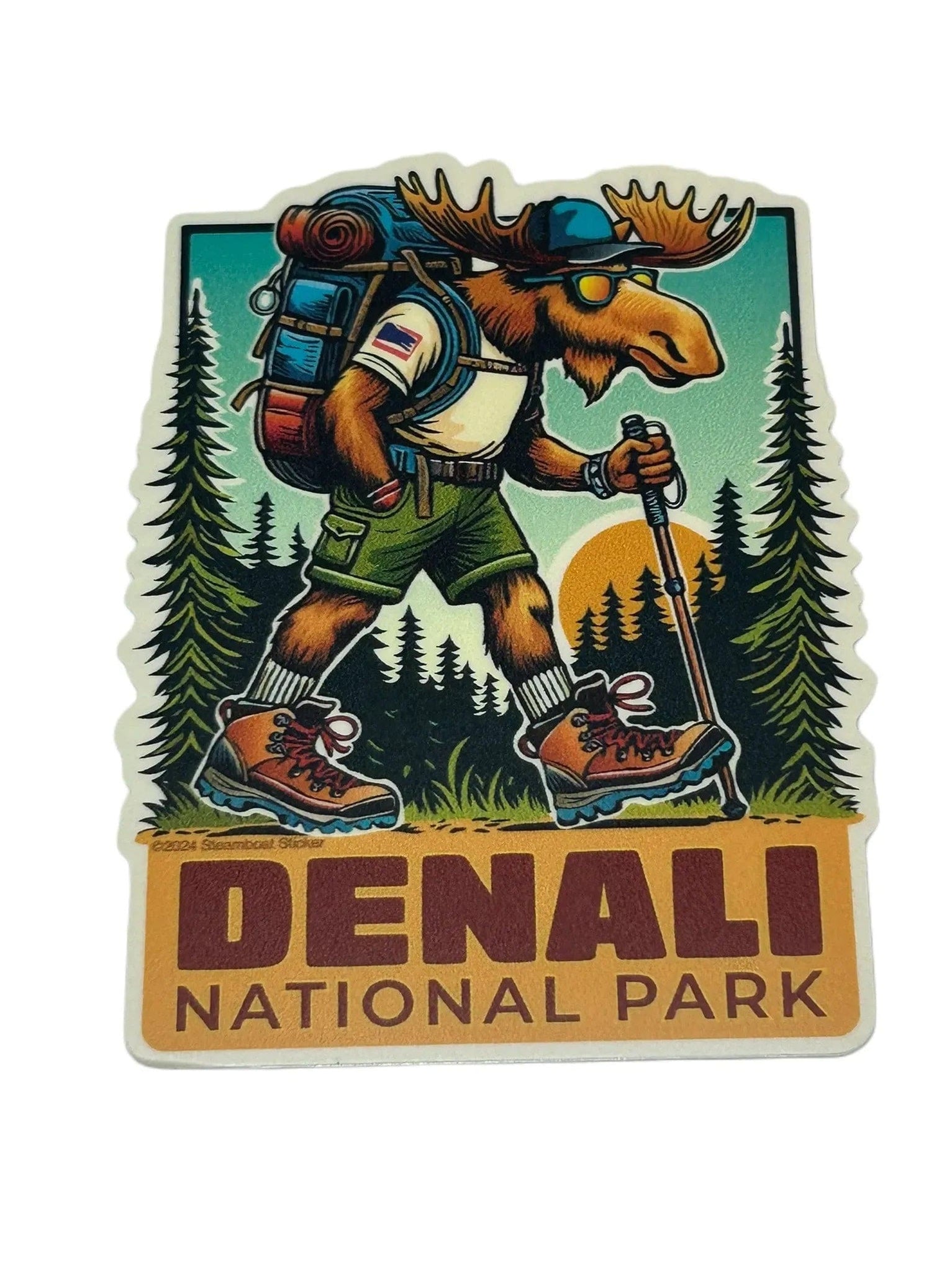 Moose Packer Denali Sticker — Polar Bear Gifts