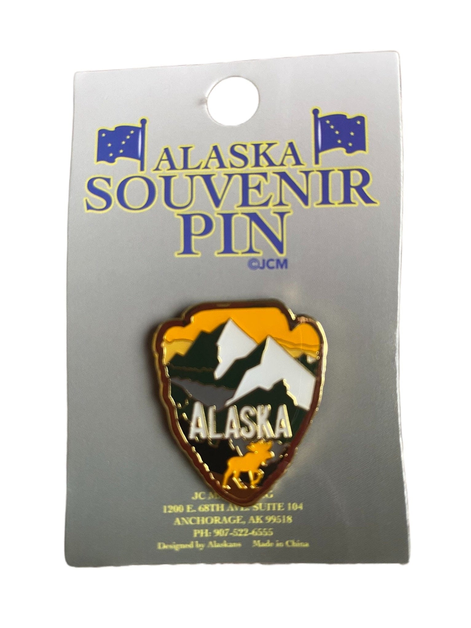 Mountain Arrow Head Moose, Pin — Polar Bear Gifts