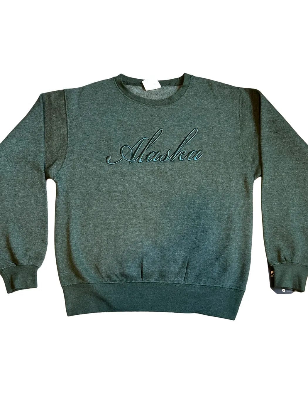 Script Alaska Tonal Embroidered, Crew Neck — Polar Bear Gifts