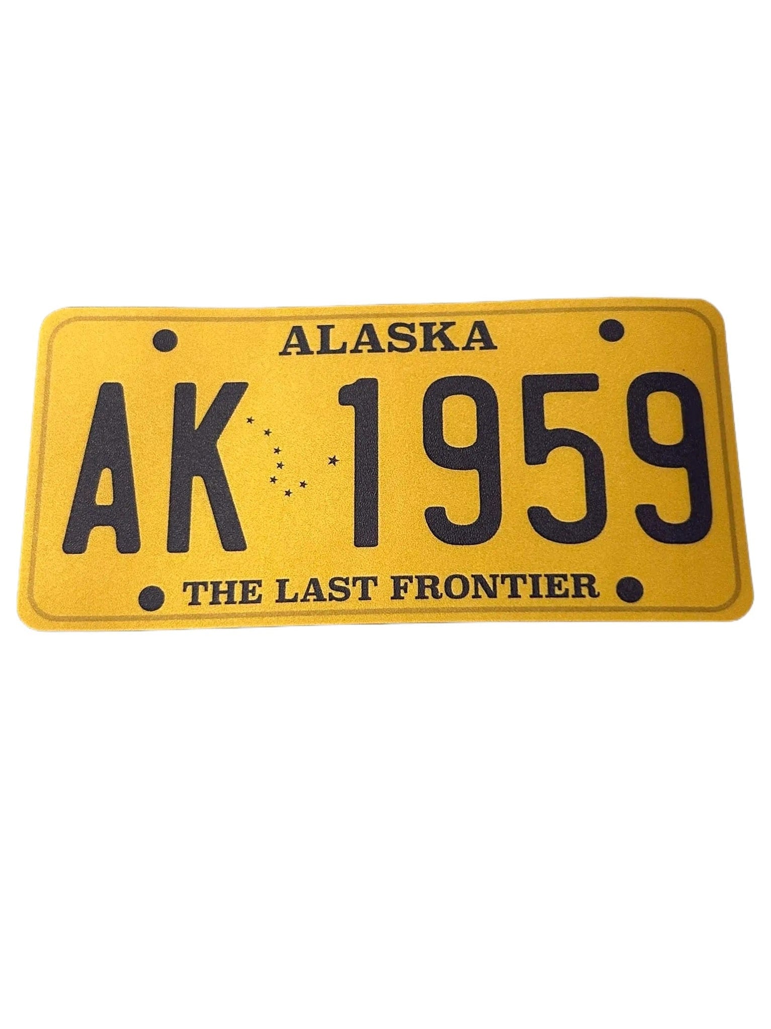 Yellow License Plate, Sticker — Polar Bear Gifts