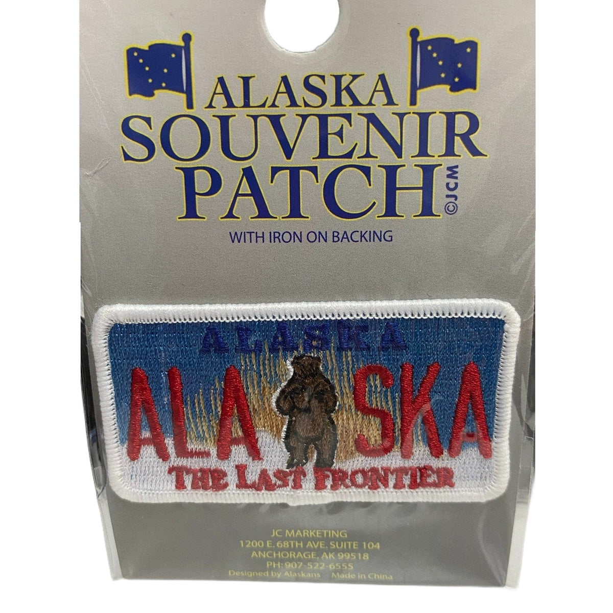 Alaska Grizzly License Plate Patch — Polar Bear Gifts