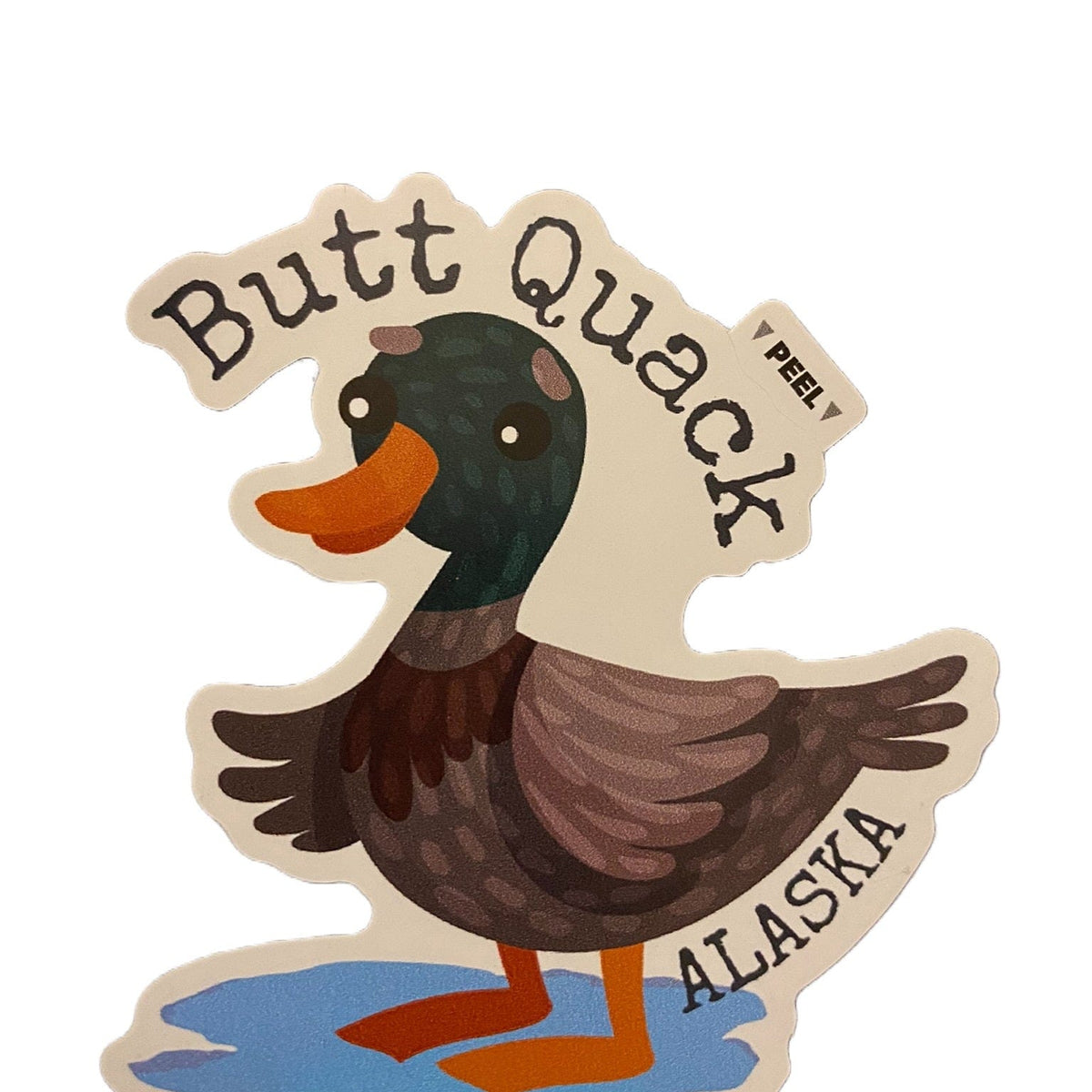 Butt Quack AK, Sticker — Polar Bear Gifts