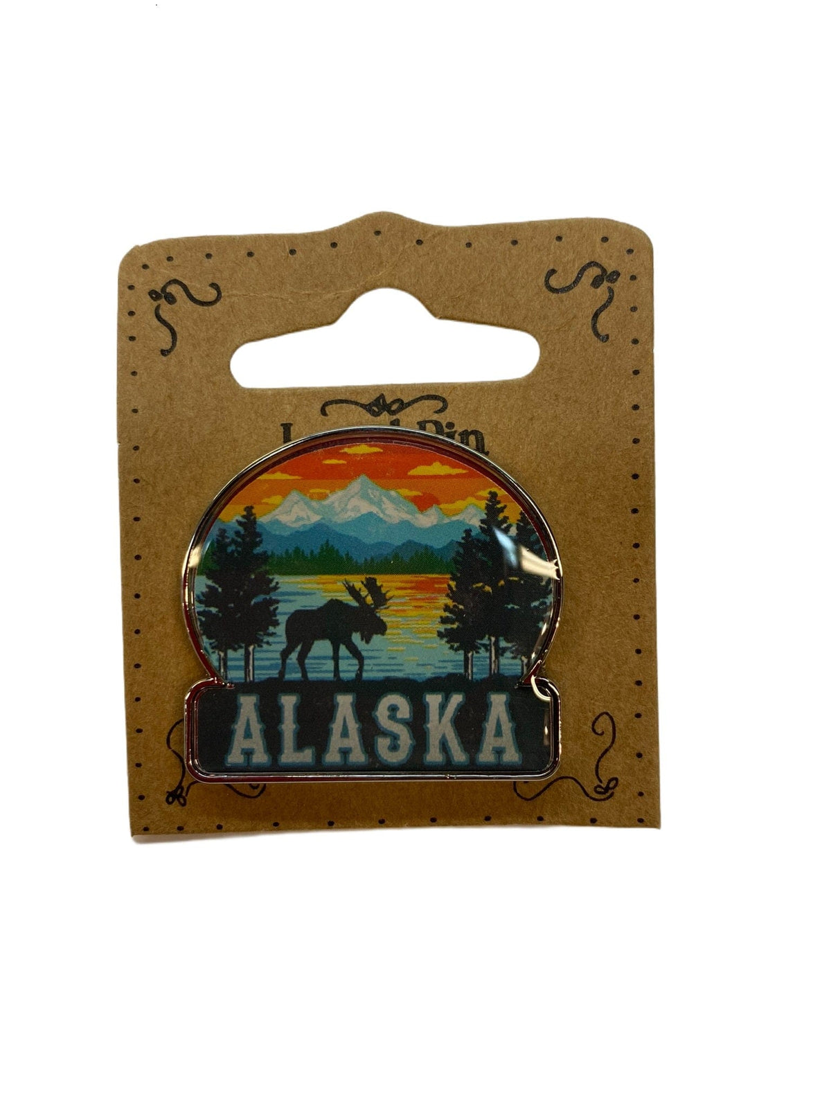 Moose Reflection Sunset, Pin — Polar Bear Gifts