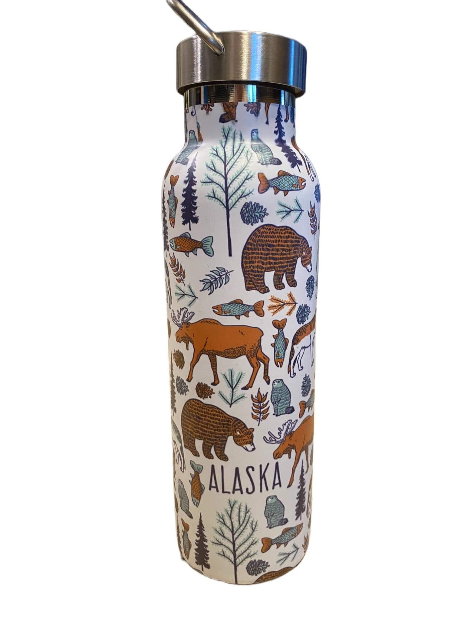 Patternalia Alaska icon, Water Bottle — Polar Bear Gifts