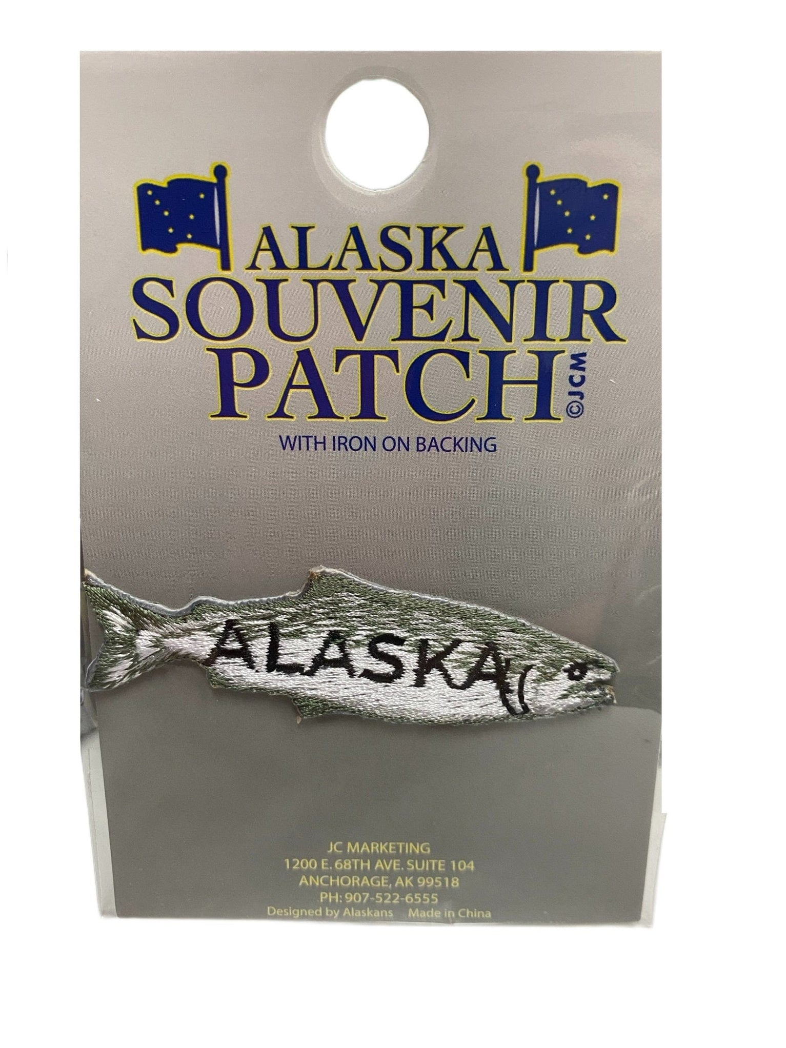 Salmon Embroidered, Patch — Polar Bear Gifts